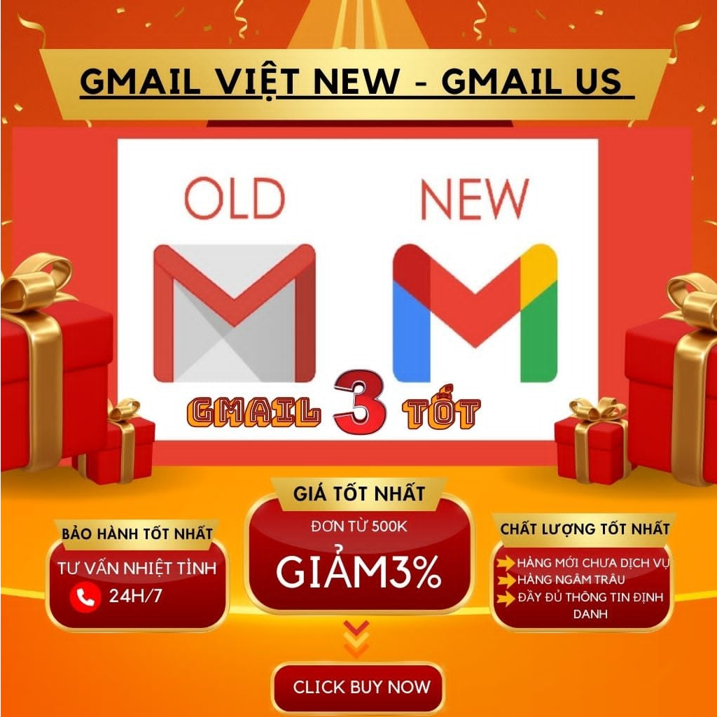 gmail Việt cổ và new.hàng reg tay ,chất lượng cao - Tạp hóa MMO