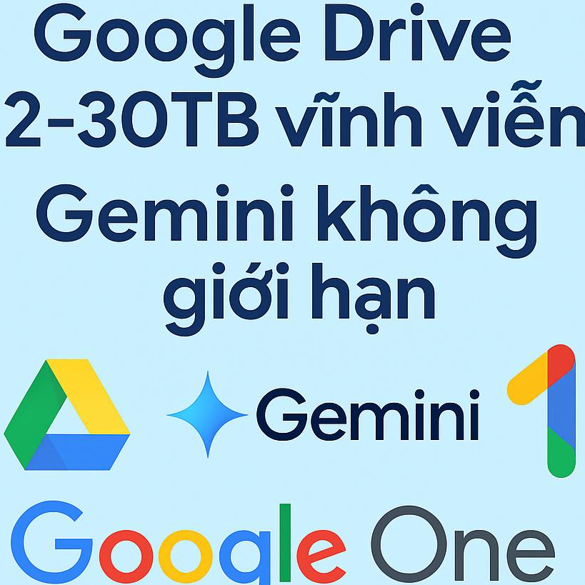 Tài khoản Google Drive - Google One (2TB - 30TB) Vĩnh Viễn - Tạp hóa MMO