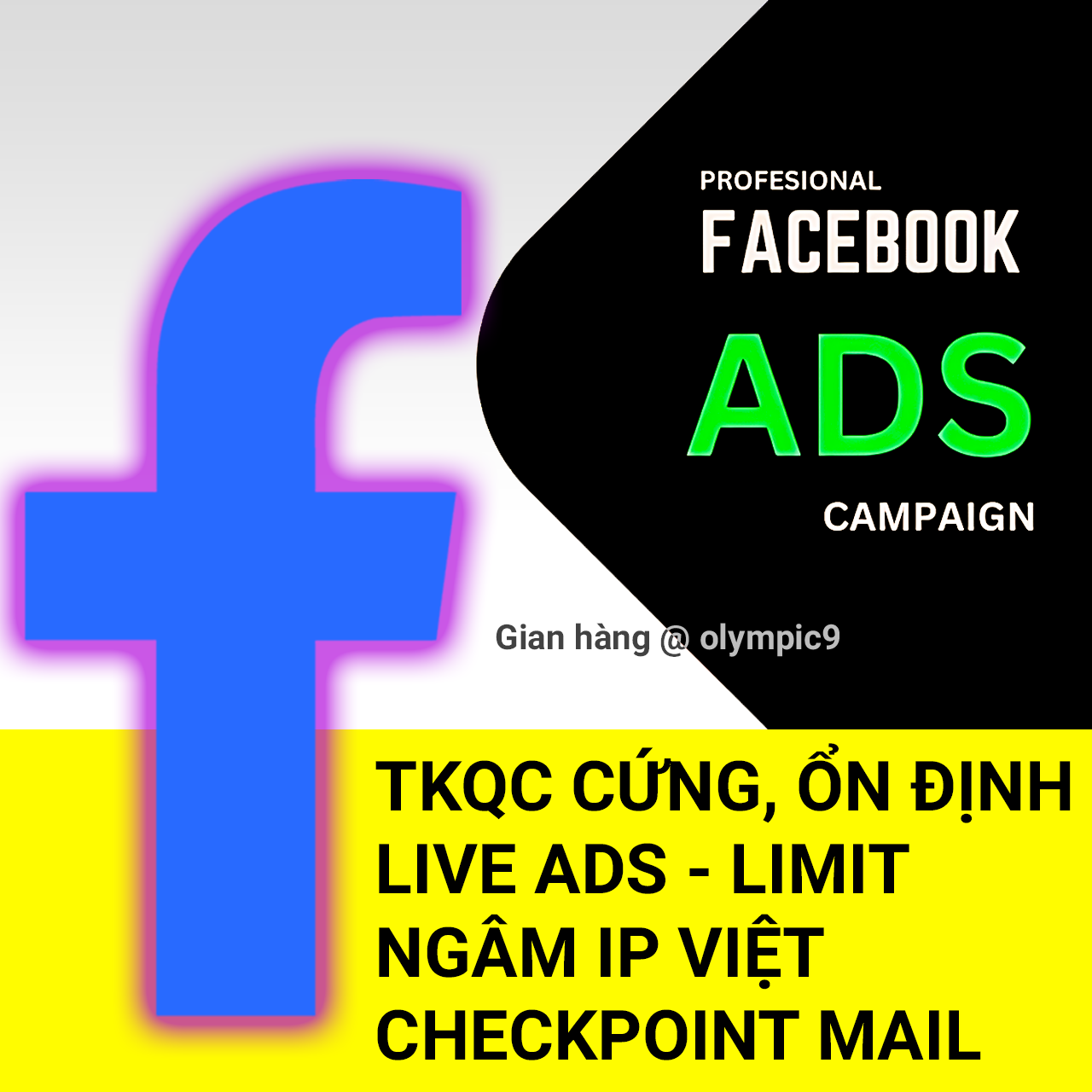 TK FB Ngoại Cổ Limit chuyên chạy Ads ngon, TKQC ổn định - Live Ads Limit - Tạp hóa MMO