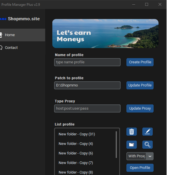 Tool ProfileManagerPlus Tạo, quản lý profile Chrome, thêm Proxy, random user agent cực tiện lợi ...